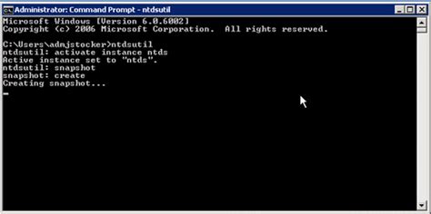 Active Directory Snapshot With Ntdsutil Microsoft Consulting Services