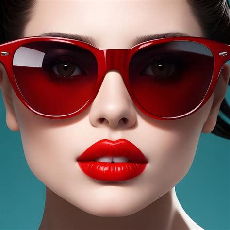 Premium Ai Image A Model Face With Sunglass