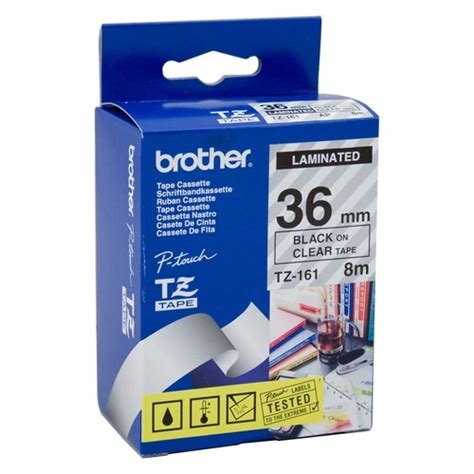 Brother TZE Labelling Tape Mm Width Black On Clear M Long TZE Impact