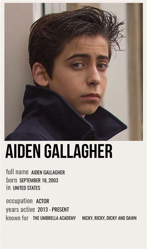 Aiden Gallagher Film Posters Minimalist Movie Character Posters