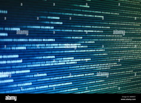 Blue Binary Code Background Computer Data Transfer Concept Computer Ai Intelligence Data