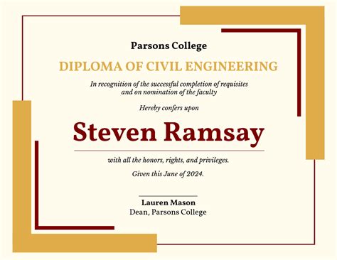 Free Diploma Of Completion Certificate Template To Edit Online