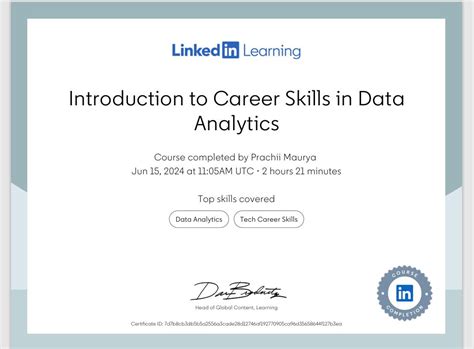 Completed Data Analytics Course On Linkedin Learning Prachii Maurya Posted On The Topic Linkedin
