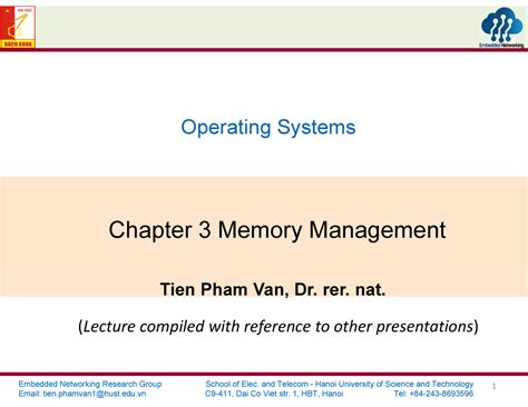 Chapter Memory Management Embedded Networking Research Group School Of Elec And Telecom