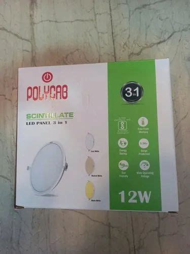 12w Polycab Led Panel Light Cool Daylight At ₹ 300piece In Nagpur