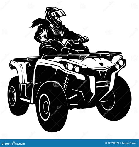 Four Wheeler Clipart Black And White