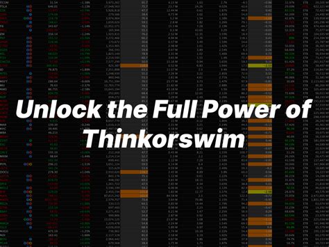 A Thinkorswim Custom Chart Indicator Upwork