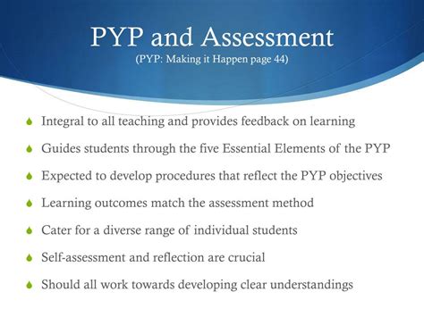 Ppt Learning And Assessment In The Pyp Powerpoint Presentation Free