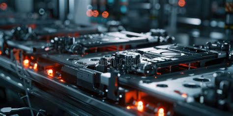 A Computer Chip Is Being Manufactured In A Factory Stock Image Image