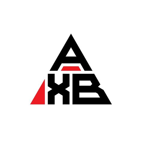 Axb Triangle Letter Logo Design With Triangle Shape Axb Triangle Logo