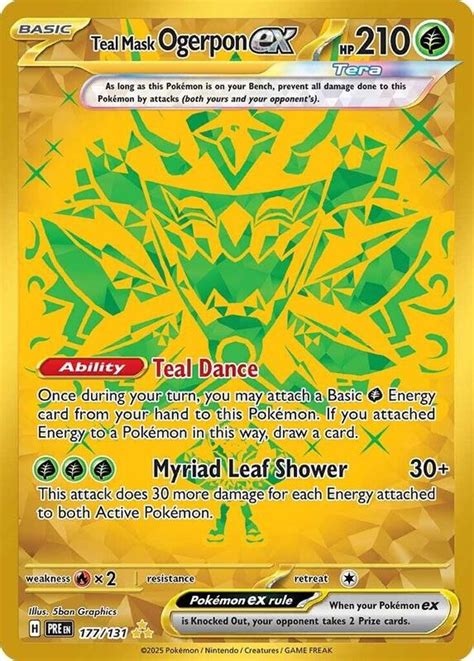 Teal Mask Ogerpon Ex 177131 Sv Prismatic Evolutions Pokemon