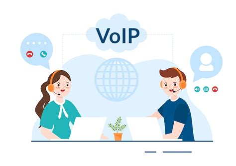 Premium Vector Voip Or Voice Over Internet Protocol With Telephony Scheme Technology Hand