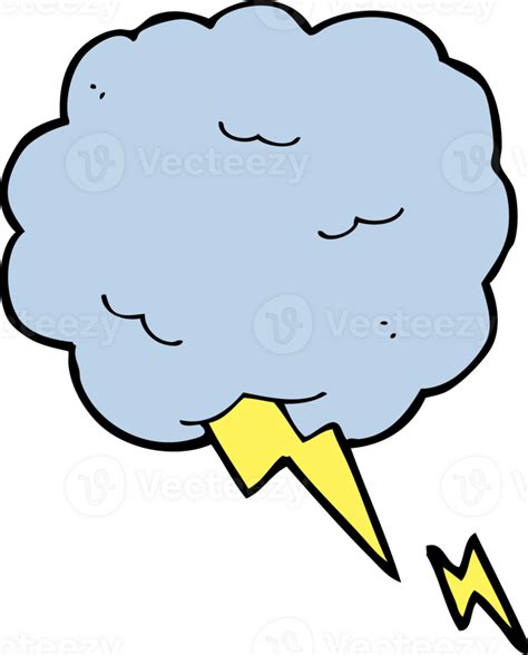 Cartoon Thundercloud Symbol 45273363 Png