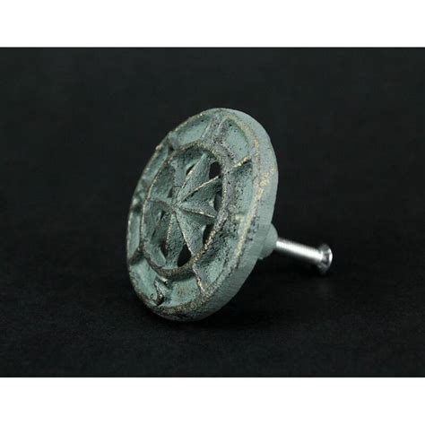 Set Of 12 Cast Iron Nautical Compass Rose Cabinet Hardware Knobs