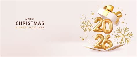 Merry Christmas And Happy New Year 2026 67728472 Vector Art At Vecteezy