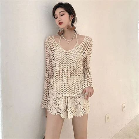 Jual Ready Stock Saf Loved Set 3 Pcs Woman Premium Crop Tank Top Rajut Celana Pendek