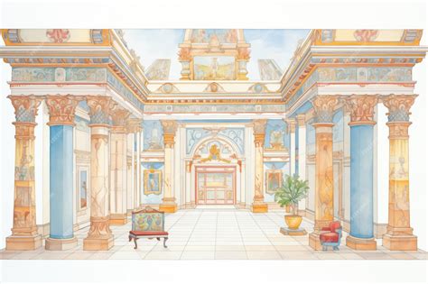 premium ai image elaborate mosaics and frescoes decorating palace
