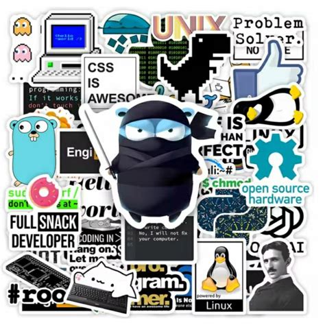 Jual Stiker Programming Sticker Logo Github Go Python Linux Stiker