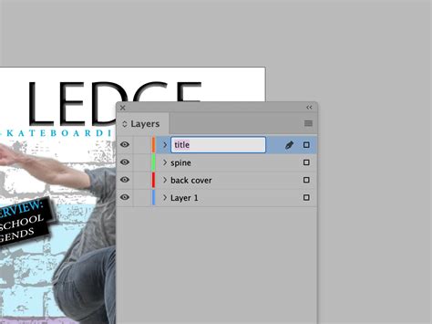 How Do You Rename A Sublayerobject In The Layers Panel Of Indesign
