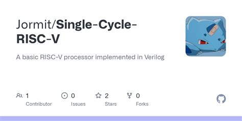 github jormit single cycle risc v a basic risc v processor