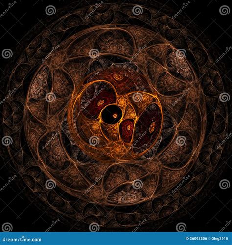 magic fireball with pattern on the black backgroun royalty free stock