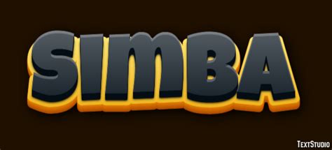 Simba Text Effect And Logo Design Name