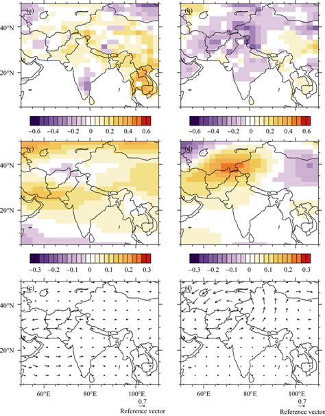 Anomalies Induced By Bc Aerosols For Mam Left Column And Jja Right
