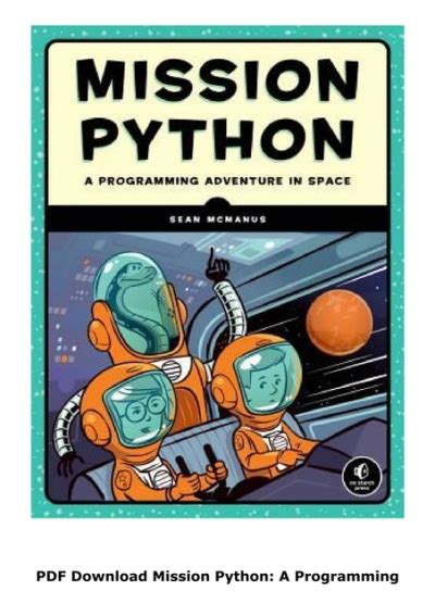Pdf Download Mission Python A Programming Adventure In Space Full