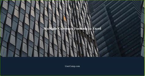 Mastering Multiple Currency Formats In Excel With Custom Number Formatting