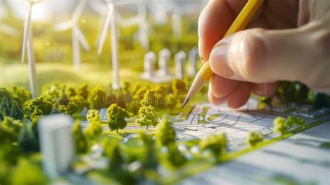 Sustainable Urban Planning Generative Ai Stock Illustration