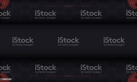 그리스 장식과 로고와 텍스트에 대한 장소와 검은 배너 템플릿 추상 패턴이 있는 엽서 인쇄 설계용 템플릿 0명에 대한 스톡 벡터