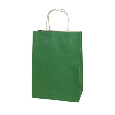 ถุงกระดาษคราฟท์ สีเขียว กว้าง 21 X หนา 11 X สูง 29 ซม บรรจุ 25 ใบ