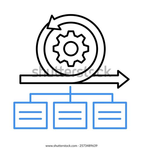 Agile Framework Gears Representing Iterative Project Stock Vector