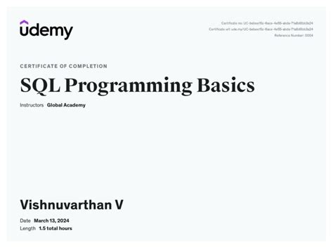Vishnu Varthan V On Linkedin Sql Udemy Dataanalysis Lifelonglearning