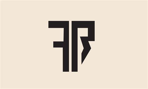 alphabet letters initials monogram logo fr rf f and r 21905626 vector