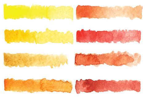 워터컬러 벡터 스트라이프 브러시 색상화 레인보우 팔레트 수채화에 대한 스톡 벡터 아트 및 기타 이미지 수채화 수채화 물감