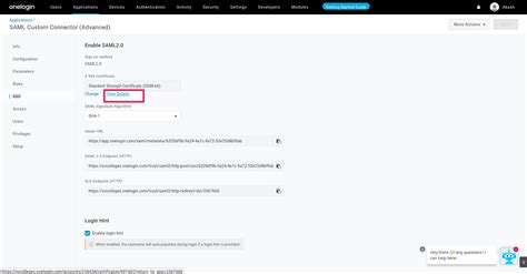 Configuring SAML Authentication