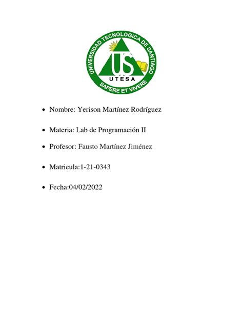 Tarea De Lab Progra 2 Pdf Celsius Java Lenguaje De Programación