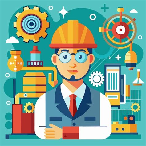 Process Engineer Vector Illustration Flat Style Engineering Professional Premium Ai Generated