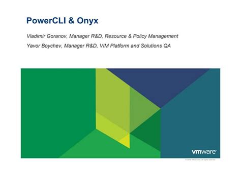 Powercli And Onyx Pdf Cloud Computing Internet