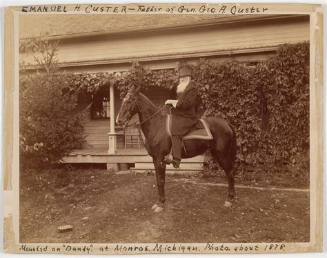 Emanuel H Custer Father Of General George A Custer Mounted On Dandy At Monroe Michigan