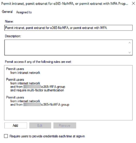 O365 And 2019 Adfs Trying To Allow All Internal And Require Mfa For All