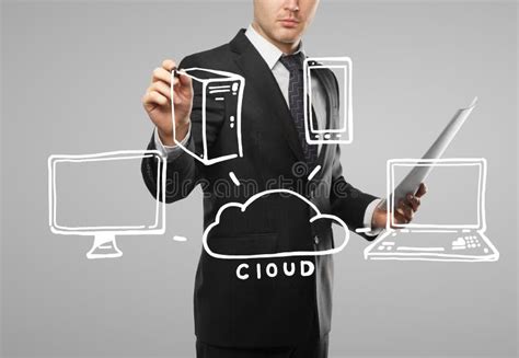 Cloud Computing Diagram Stock Photo Image Of Ideas Arrow