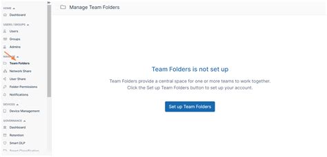 Configure The Team Folders Account Filecloud Docs Server