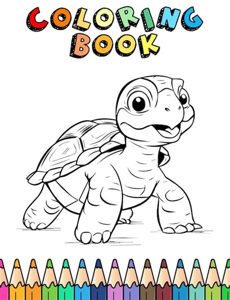 Premium Vector A Coloring Book For A Turtle With The Word Book On It