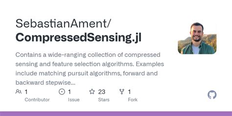 Github Sebastianament Compressedsensing Jl Contains A Wide Ranging Collection Of Compressed