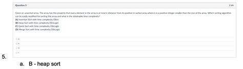 Solved Analysis Of Algorithms I DON T KNOW IF THAT IS THE Chegg