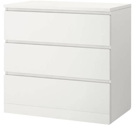 ВАРМА (МАЛЬМ) комод 3 ящика, 80х78х40 см