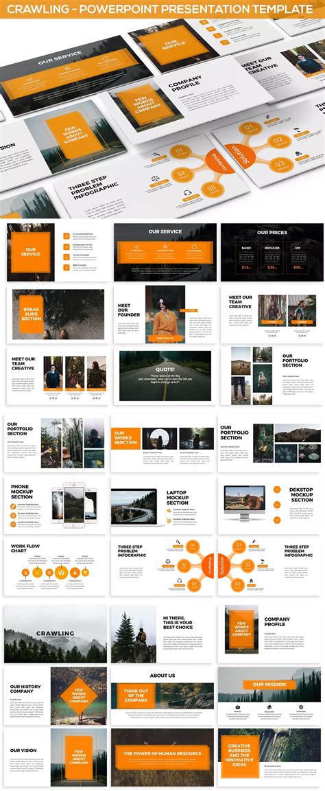 Crawling Powerpoint Presentation Template 1200 Total Slides 30