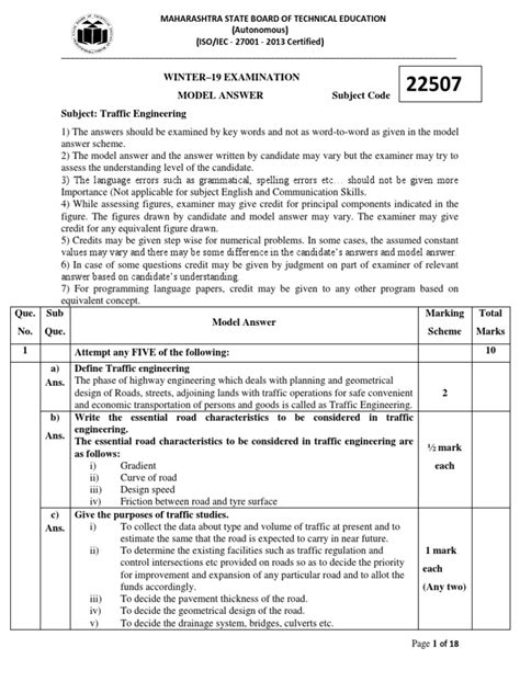 Ten Model Answer Download Free Pdf Traffic Collision Road
